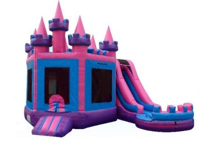 China Indoor Playground Inflatable Castle Bounce House , Princess Combo Bounce House for sale