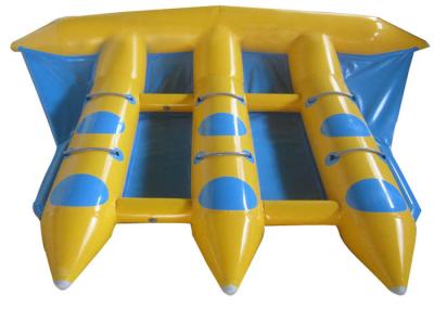 China Funny Sea Beach Inflatable Flying Fish , Outdoor Entertainment Inflatable Banana Boat for sale