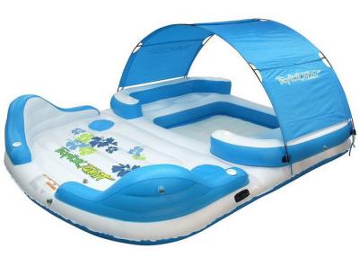 China Huge Lake Funny Inflatable Water Toys 4 / 6 / 8 Person Floating Blow Up Island Customized for sale
