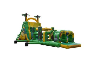 China Funny Jungle Race Inflatable Obstacle Course Silk Printing Forv Amusement Park for sale