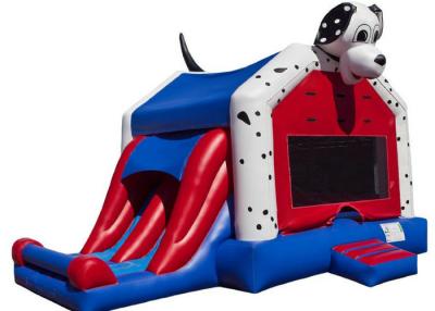 China Spotty Dog Inflatable Bounce House Jumping Bouncer 0.9mm Plato PVC For Amusement Park for sale
