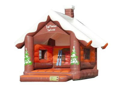China Christmas Inflatable Bouncy Castle , Outdoor Games Blow Up Jump House 5.2 * 4 * 4.5m for sale