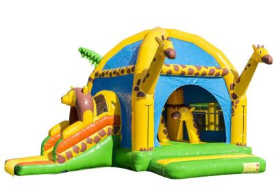 China Big Party Giraffe Inflatable Bounce House With Slide Digital Printing Enviroment - Friendly for sale