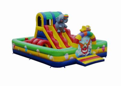 China Double Stitching Inflatable Obstacle Course Elephant Bounce House Waterproof for sale