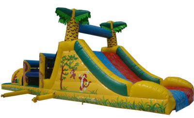 China Big Party Obstacle Course Bounce House Rentals , Kids Sports Games Blow Up Assault Course for sale