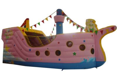 China Mermaid Cartoon Giant Inflatable Assault Course , Amusement Park Obstacle Course Bounce House for sale