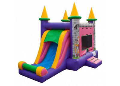 China Toddler Funny Princess Bouncy Castle , Purple Disney Princess Bounce House for sale