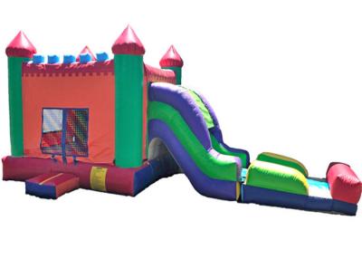 China Rainbow Inflatable City Bounce Jumpers , Commericial Inflatable Bouncy Castle for sale