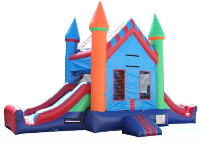 China Attractive Inflatable Party City Bounce House , Double Slide Inflatable Moon Bounce for sale