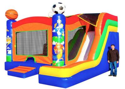 China Sport Themed Inflatable Bouncer Combo Jumper With Slide Double Stitching Fireproof for sale