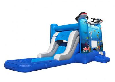China Funny Sea Theme Inflatable Bouncer Combo Kids Bouncy Castle Digital Inkjet Printing for sale