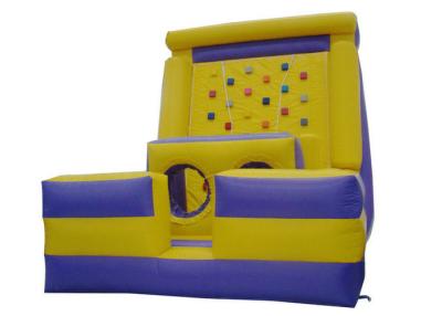 China Indoor Playground Inflatable Rock Climbing Wall Digital Printing 0.55mm Plato PVC Tarpaulins for sale