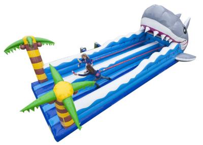 China Kids Dual Lanes Inflatable Bungee Run , 2 Lane Blow Up Bungee Run Bounce House for sale