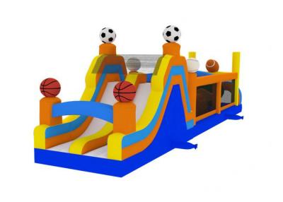 China Funny Sports Inflatable Obstacle Course Race Full Digital Printing Fire Resistance for sale