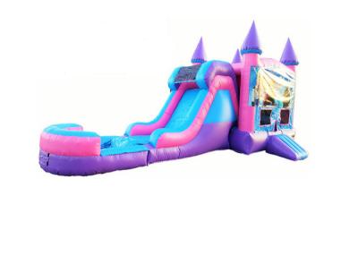 China Princess Inflatable Bouncer Combo Jumping House With Slide Fire - Retardant for sale