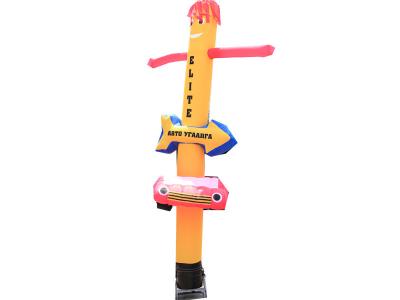 China Customized Inflatable Advertising Signs Air Dancer Yellow 2 - 6m Digital Printing for sale