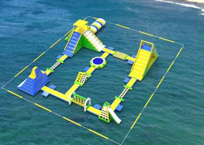 China Amusement Games Giant Inflatable Water Park 0.9mm Plato PVC Tarpaulins Customized for sale