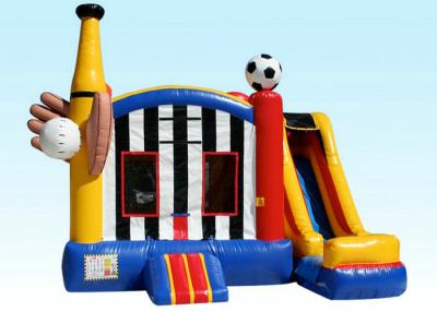China Sports Backyard Fun Inflatable Bouncer Combo / Inflatable Bounce House With Slide for sale