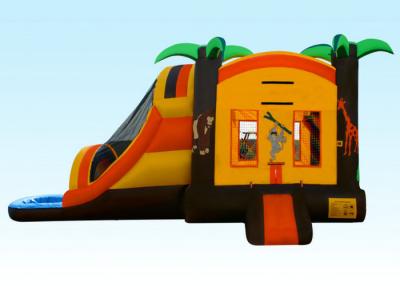 China Yellow Fun City Inflatable Bouncer Combo Environmental Friendly for sale