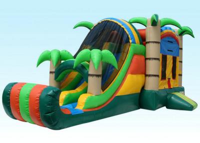 China Gaint Inflatable Bouncer Combo , Tropical Inflatable Water Castle for sale