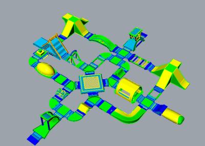 China Water-Proof Inflatable Water Park For Toddlers Customized Size EN14960 / BV for sale