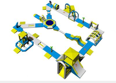 China Huge Inflatable Floating Water Park With Trampoline / Blow Up Water Playground for sale