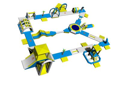 China Beach Inflatable Large Water Park Air-Tightness & 6P Environmental Friendly for sale