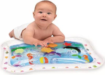 China Ocean And Fish Blue Inflatable Water Toys , Baby Water Play Mat for sale