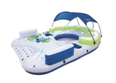 China Funny Canopy Island Inflatable Floating River Raft For 7 Person for sale