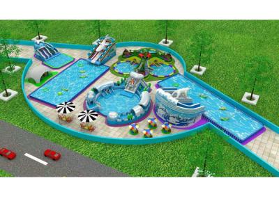 China Plato PVC Tarpaulin Inflatable Water Play Equipment / Inflatable Obstacle Course for sale