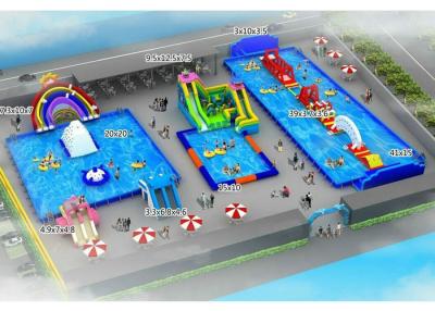 China Summer Entertainment Inflatable Water Slide Park with High Frequency Welding for sale
