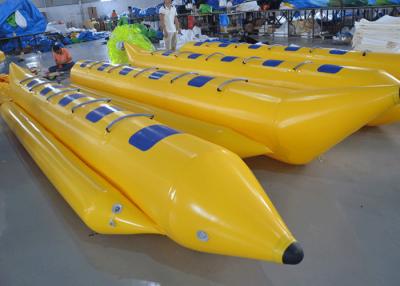 China Durable 0.9mm PVC Tarpaulin Inflatable Banana Boat / Air Welded Water Toys for sale