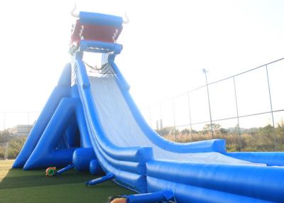 China Blue Giant Inflatable Water Slide For Adult 3 Layers Pvc Tarpaulin Material for sale