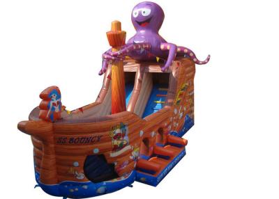 China Octopus Pirate Ship Large Inflatable Slide For Adult Amusement Park for sale
