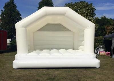 China 0.55mm PVC Tarpaulins Blow Up Bounce House / White Wedding Bouncy Castle for sale