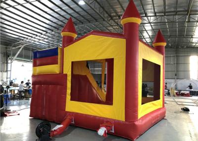 China Red Inflatable Bounce House With Slide For Children Play / Garden Bouncy Castle for sale