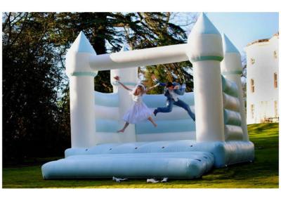 China White 0.55mm PVC Tarpaulins Inflatable Bounce House Castle For Wedding BV CCC for sale