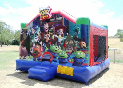 China Cartoon Themed 0.55mm PVC Inflatable Bounce House / Indoor Jumping House for sale