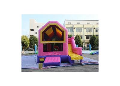 China Pink Cinderella Inflatable Princess Bouncer With Slide Jumping Castle for sale