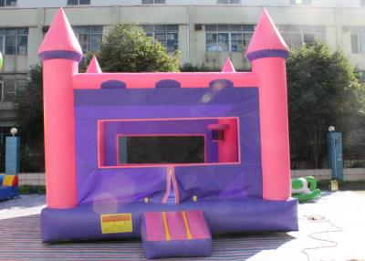China 0.55mm PVC Pink And Purple Inflatable Jumping Castle Bounce House For Child for sale