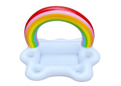 China Rainbow Inflatable Water Toys Beverage Cup Holder / Blow Up Ice Bar For Drinks for sale