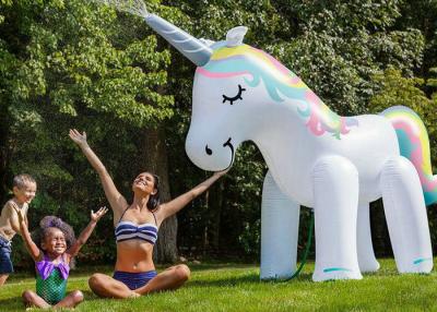 China Kids Inflatable Water Toys , Ginormous Blow Up Unicorn Yard Sprinkler for sale