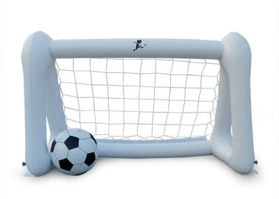China White Inflatable Water Toys , Children 's Soccer Goal Frame Outdoor Playground Inflatable Football Games for sale