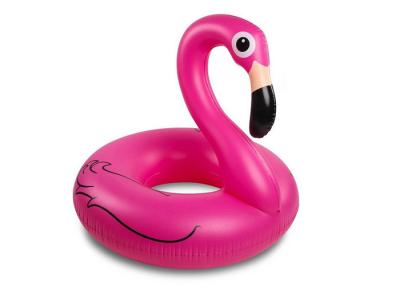 China Pink PVC Inflatable Water Toys With Logo Printing , Flamingo Floating Island for sale