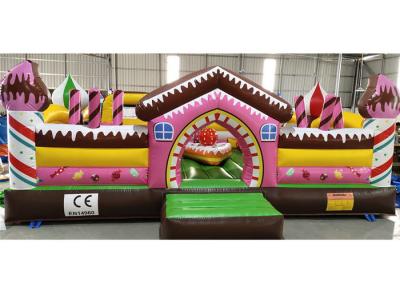 China Inflatable Candy Fun City Children Playground With Small Slide / Blow Up Trampoline for sale