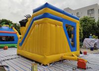 China Children's inflatable  bounce house yellow jumping castle with slide home use for sale