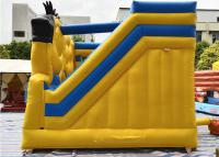 China Children's inflatable  bounce house yellow jumping castle with slide home use for sale
