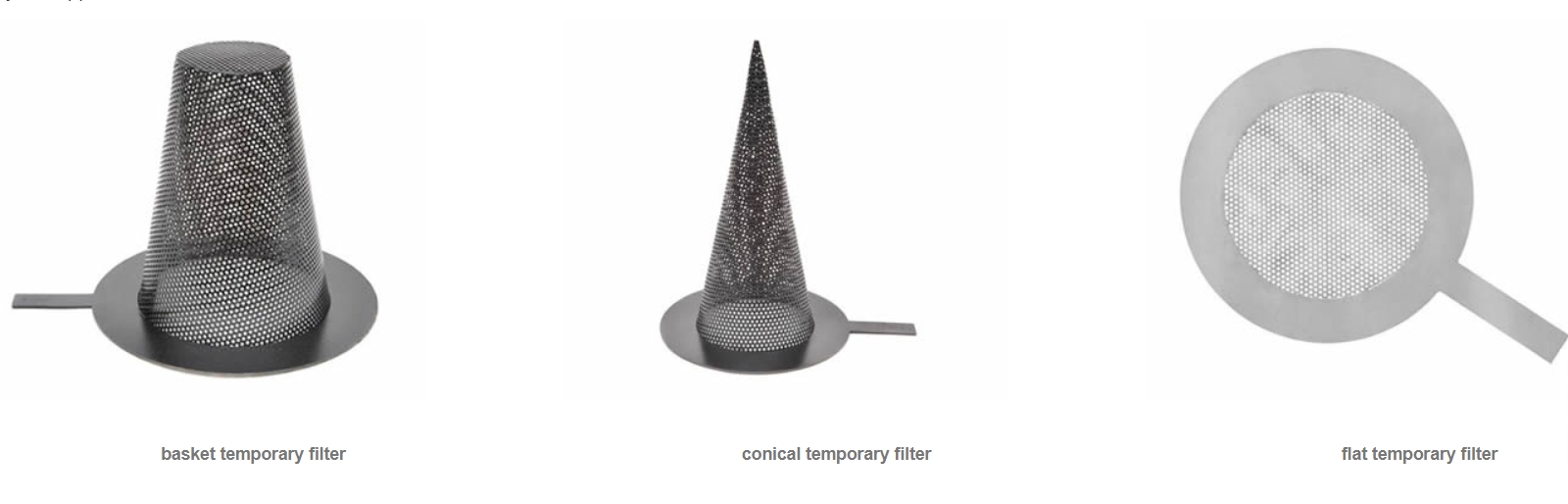 Inline Stainless Steel Temporary Strainer types Inline Stainless Steel Temporary Strainer types