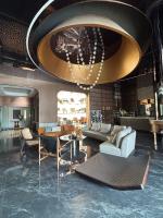 China Art Deco Luxury Hotel Lobby Furniture Green Marble / Bronze Custom Lobby Furniture for sale