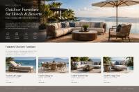 China Modern Outdoor Dining Set Resort Farmhouse Table And Chairs for sale